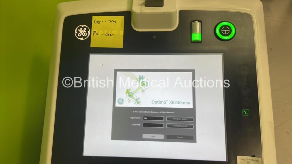 GE Optima XR240AMX Mobile X-Ray Model 5555000-41 with Exposure Hand ...