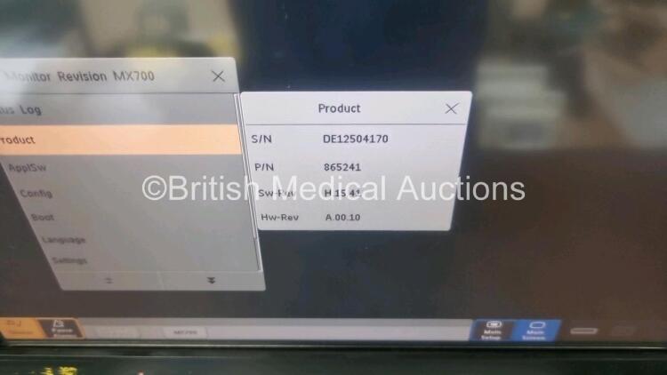 Philips IntelliVue MX700 Touch Screen Patient Monitor Software Version ...