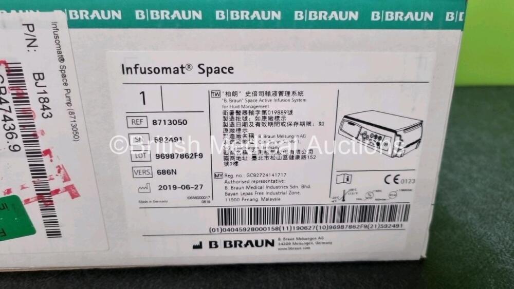 B.Braun Infusomat Space Infusion Pump with 1 x Pole Clamp and 1 x Power ...