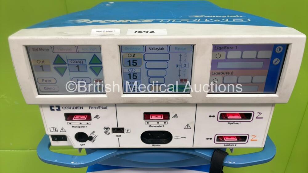 Covidien ForceTriad Electrosurgical / Diathermy Unit Software Version 3 ...