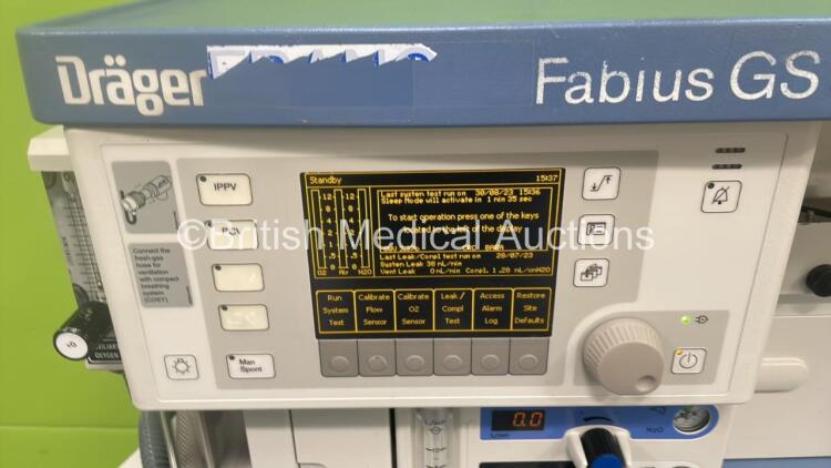 Drager Fabius GS Anaesthesia Machine Software Version 3.37b - Total ...