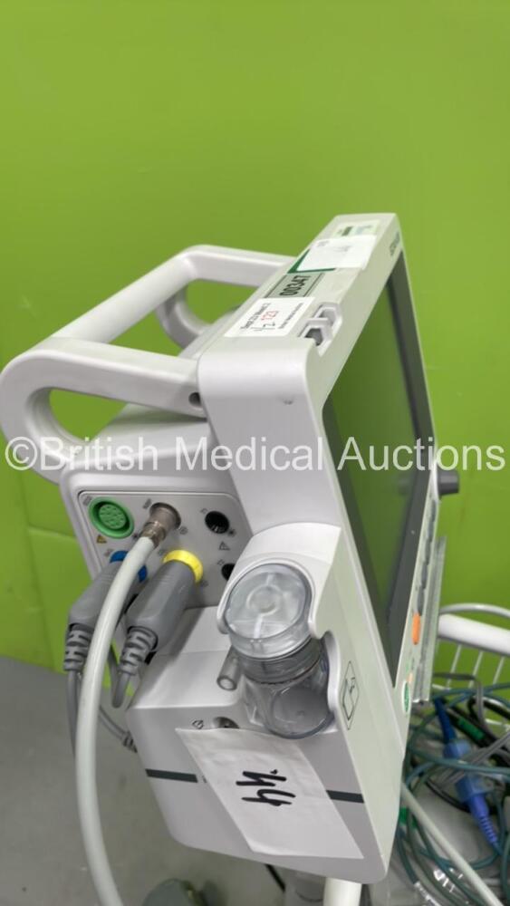 2 x Edan iM50 Patient Monitors on Stand with ECG, SPO2, T1, T2, SPO2 ...