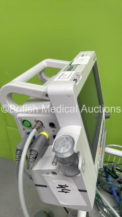 2 x Edan iM50 Patient Monitors on Stand with ECG, SPO2, T1, T2, SPO2 ...