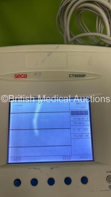 Seca CT8000P ECG Machine on Stand with 10 Lead ECG Leads (Powers Up) *S ...