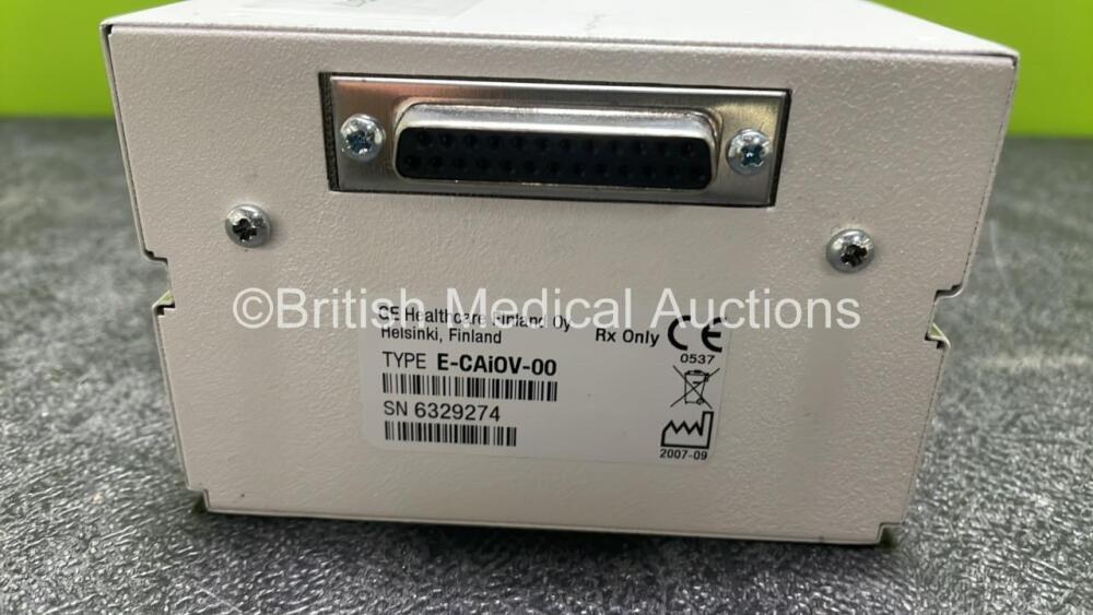 GE Type E-CAiOV-00 Gas Module with Spirometry Option and D-fend Water ...