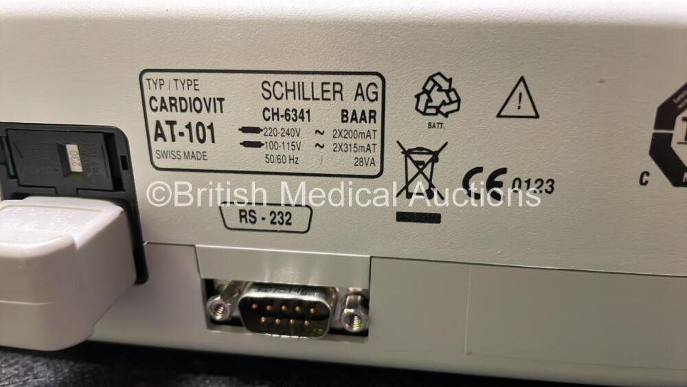 Schiller Cardiovit AT-101 ECG Machine with 10 Lead ECG Lead in Case ...