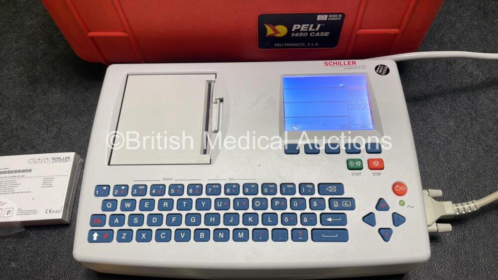 Schiller Cardiovit AT-101 ECG Machine with 10 Lead ECG Lead in Case ...