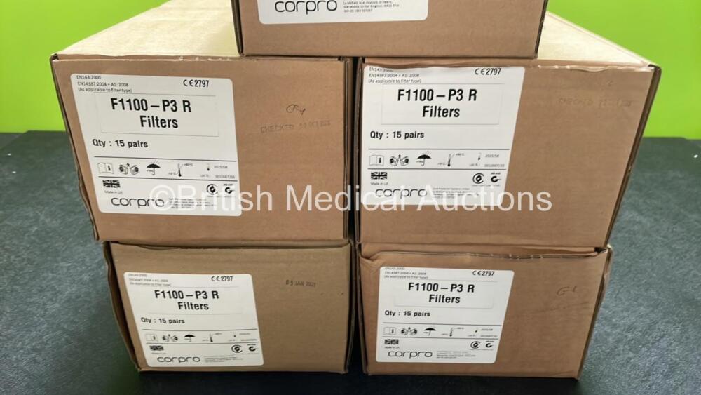 5 x Boxes of 15 Pairs Corpro F1100-P3R Filters (Expiry 2025) *Stock ...