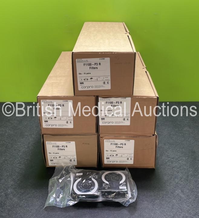 5 x Boxes of 15 Pairs Corpro F1100-P3R Filters (Expiry 2025) *Stock ...