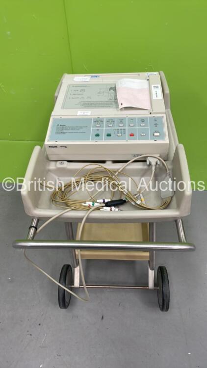 Philips PageWriter 100 ECG Machine on Stand with 10 Lead ECG Leads ...