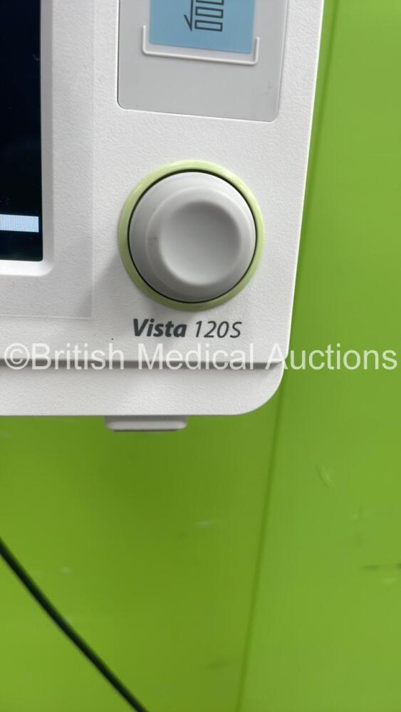 Drager Vista 120S Patient Monitor on Stand with ECG, SPO2, IBP1, IBP2 ...