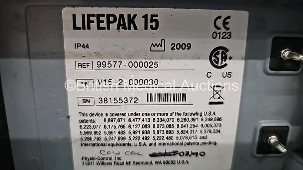 Medtronic Physio-Control Lifepak 15 12-Lead Monitor / Defibrillator ...