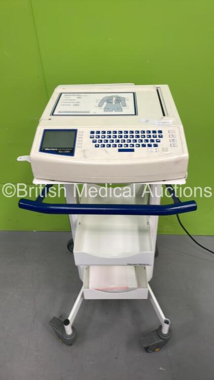 Mortara ELI 250 ECG Machine on Stand (Draws Power with Blank Screen ...