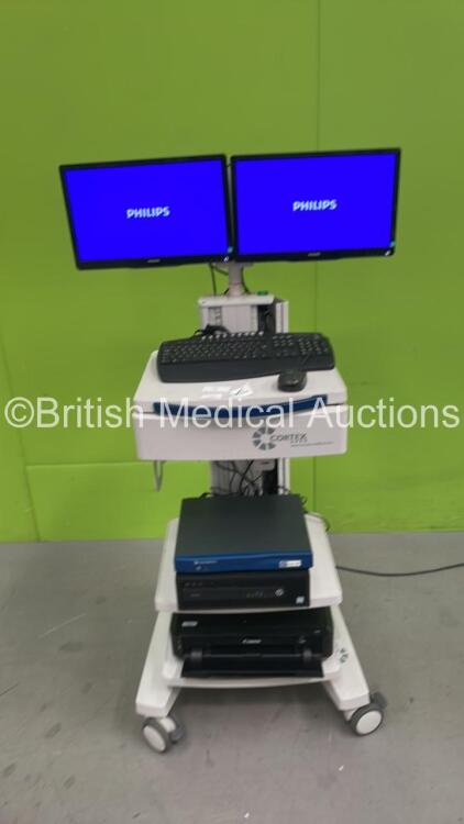 Cortex Workstation with Twin Philips Monitors,Otometrics ICS Chartr 200 ...