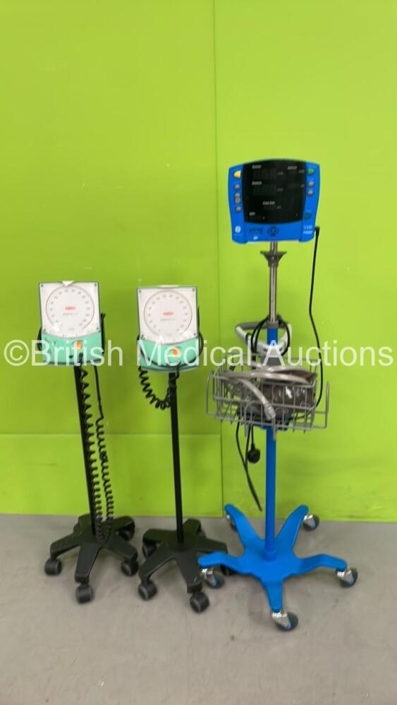 1 x GE Dinamap Carescape V100 Vital Signs Monitor on Stand (Powers Up ...