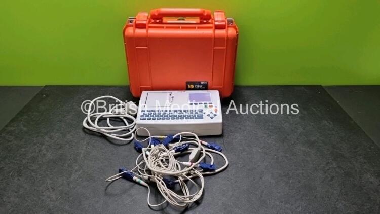 Schiller Cardiovit AT-101 ECG Machine (Powers Up) with 10 Lead ECG Lead ...