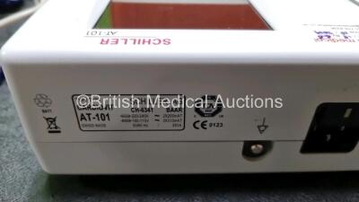 Schiller Cardiovit AT-101 ECG Machine (Powers Up) with 10 Lead ECG Lead ...
