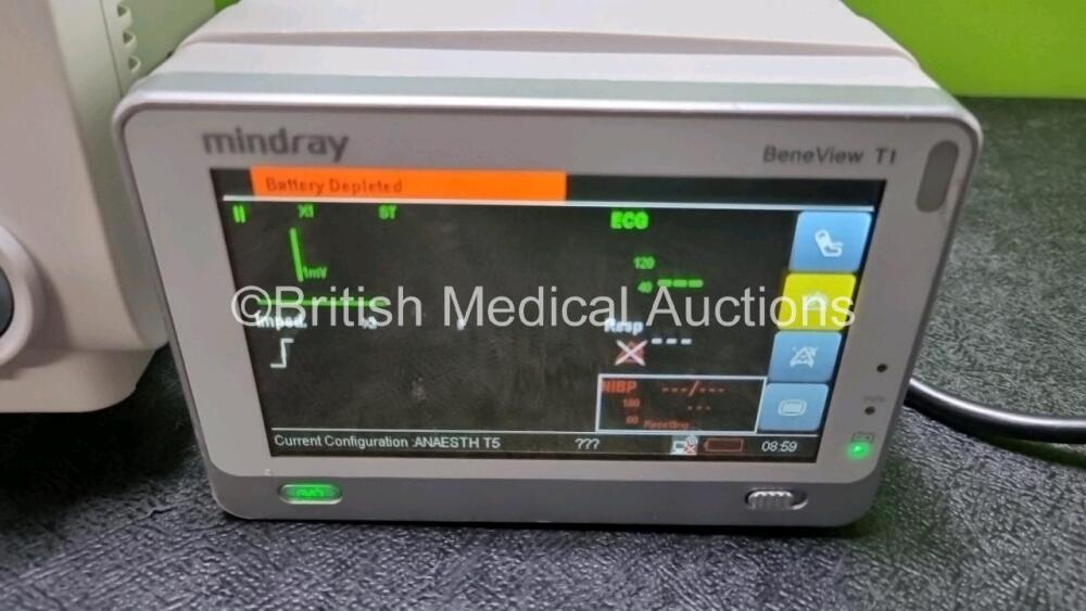 Mindray BeneView T5 Patient Monitor (Powers Up) Including Mindray AG ...