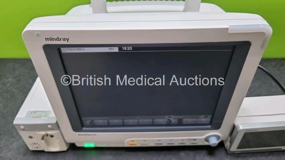 Mindray BeneView T5 Patient Monitor (Powers Up) Including Mindray CO2 Gas Module and Mindray ...