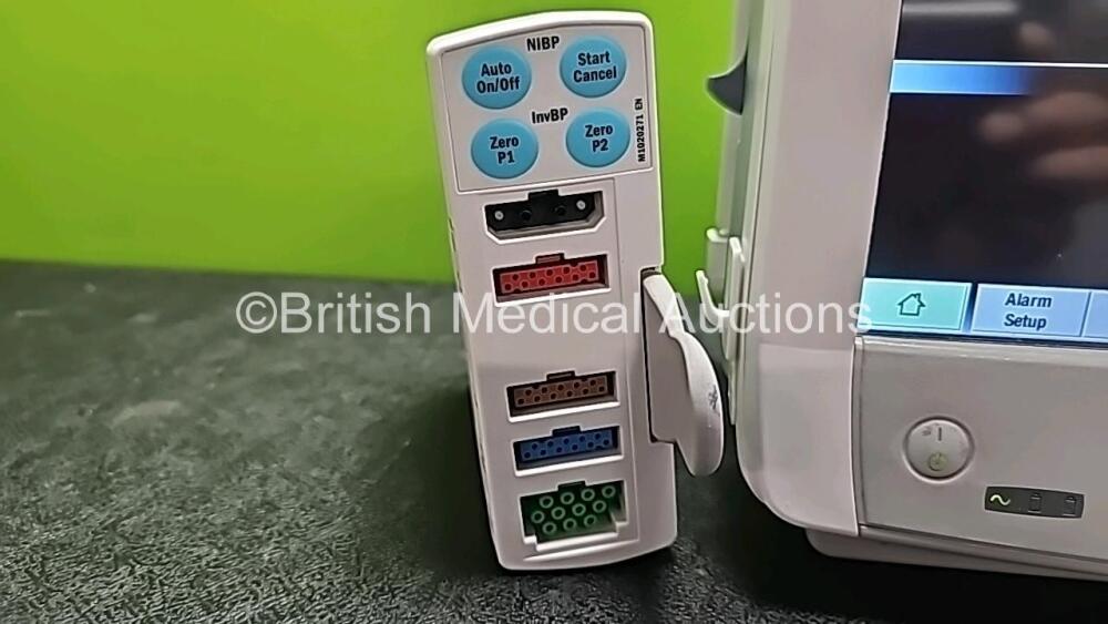 GE Carescape B650 Patient Monitor with E-PSMP-01 Multiparameter Module with NIBP, P1, P2, T1, T2 ...
