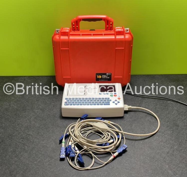 Schiller Cardiovit AT-101 ECG Machine (Powers Up) with 10 Lead ECG Lead ...