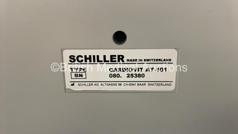 Schiller Cardiovit AT-101 ECG Machine (Powers Up) with 10 Lead ECG Lead ...
