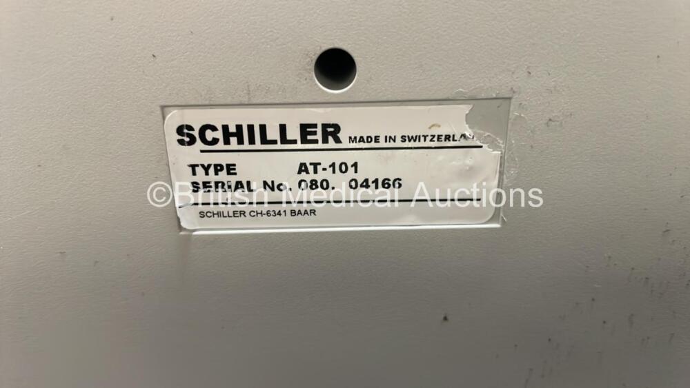 Schiller Cardiovit AT-101 ECG Machine (Powers Up) with 10 Lead ECG Lead ...