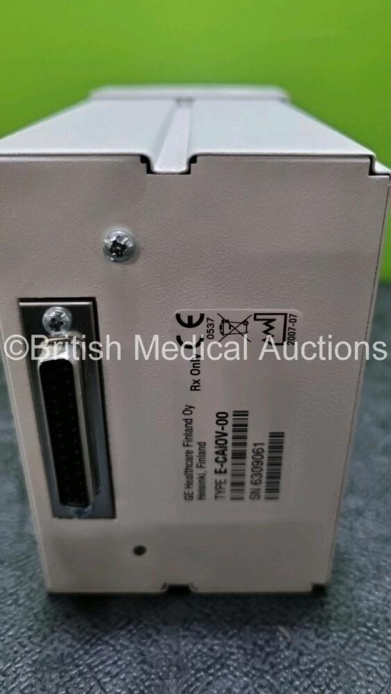 GE Type E-CAiOV-00 Gas Module with Spirometry Options and D-fend Water ...