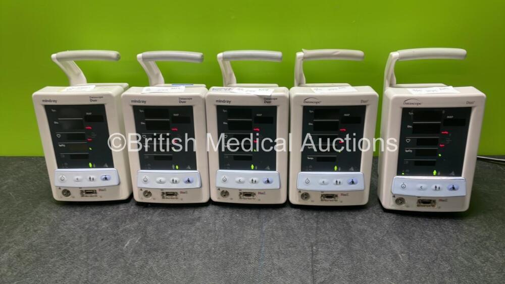5 x Mindray Datascope Duo Patient Monitors with SPO2 and BP Options ...