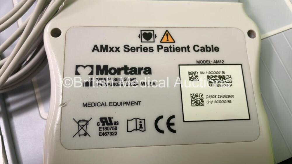 Mortara ELI 250c ECG Machine on Stand with 10 Lead ECG Leads (Powers Up ...