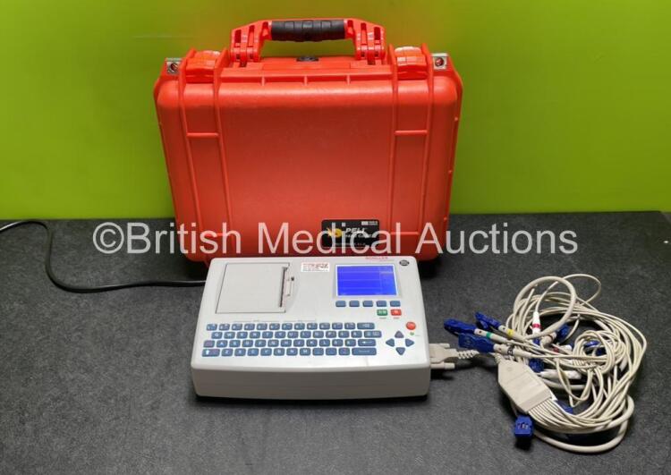 Schiller Cardiovit AT-101 ECG Machine (Powers Up) with 10 Lead ECG Lead ...