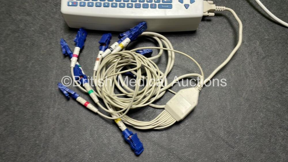 Schiller Cardiovit AT-101 ECG Machine (Powers Up) with 10 Lead ECG Lead ...