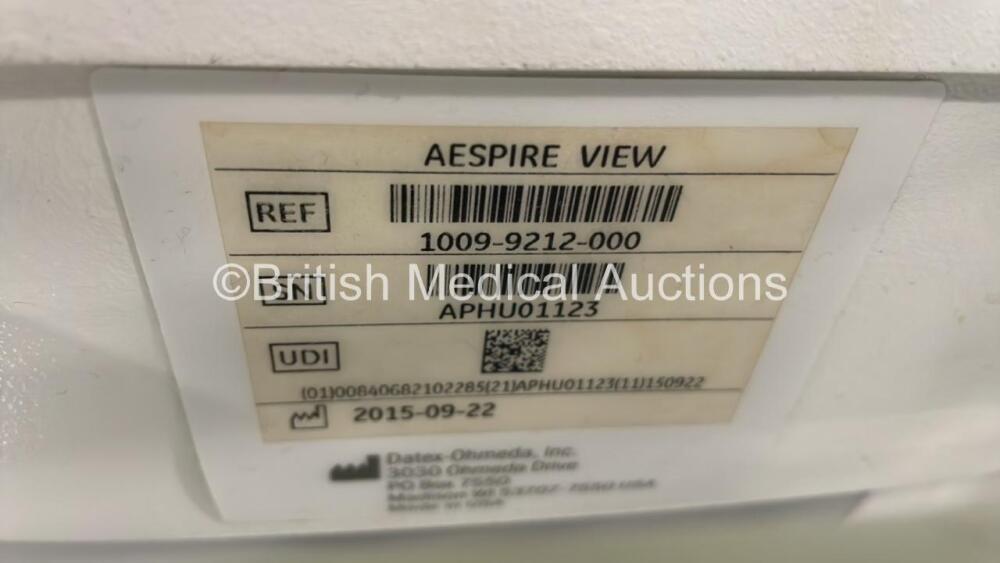 Datex-Ohmeda Aespire View Anaesthesia Machine Software Version 7 *Mfd ...