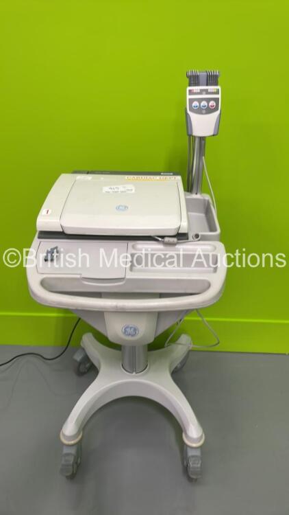 GE MAC 5500 ECG Machine on Stand with 10 Lead ECG Leads (No Power ...