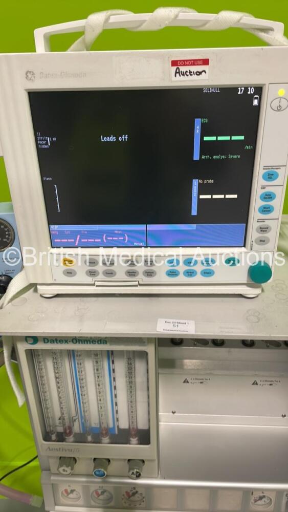 Datex-Ohmeda Aestiva/5 Induction Anaesthesia Machine with Datex-Ohmeda ...