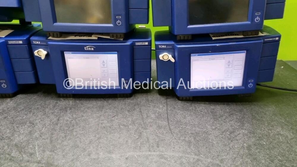 6 x Radiometer TCM4 Series Monitors (All Power Up, 1 x with Damaged ...