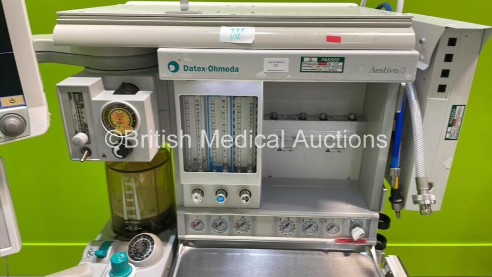 Datex-Ohmeda Aestiva/5 Anaesthesia Machine with Aestiva SmartVent ...