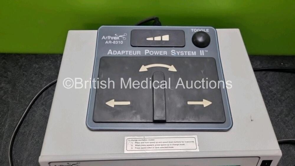 Arthrex AR-8300 APSII Shaver System Ver 5.12.00 (Powers Up) with 1 x ...