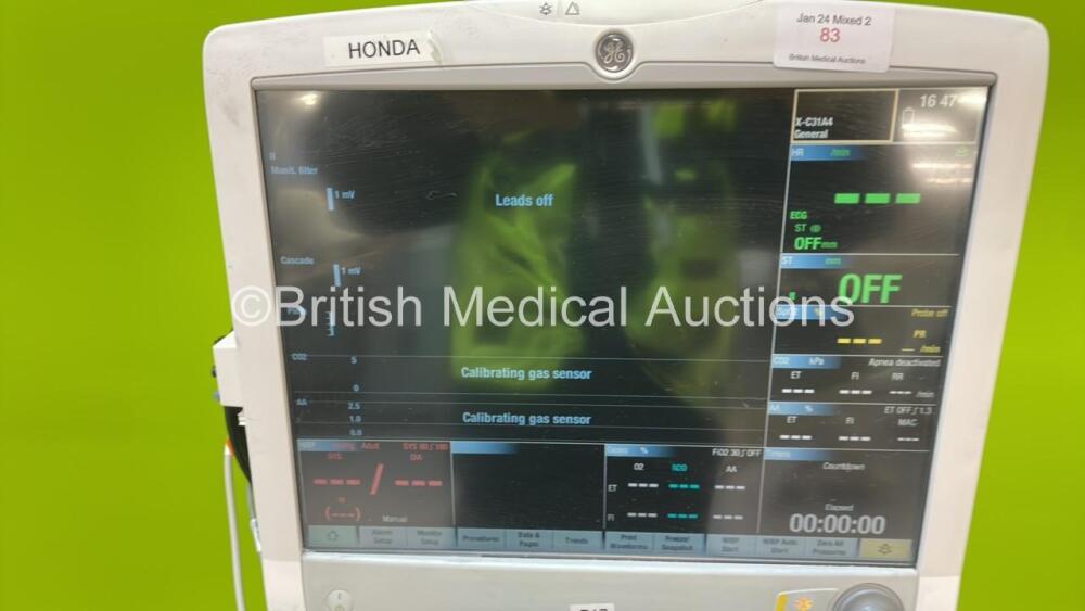 GE Carescape B650 Patient Monitor on Stand with E-PSMP-01 ...