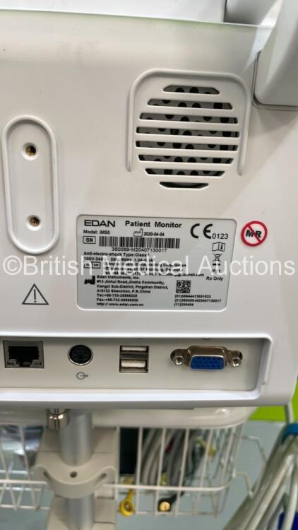 2 x EDAN iM50 Touch Screen Patient Monitors Including ECG, SpO2, NIBP ...