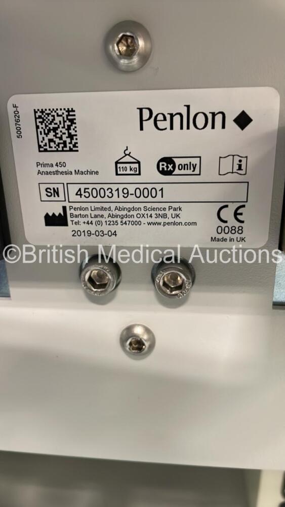 Penlon Prima 450 Induction Anaesthesia Machine with Hoses | January ...