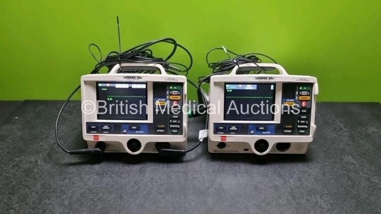 2 x Physio Control Medtronic Lifepak 20e Defibrillators / Monitors *Mfd ...