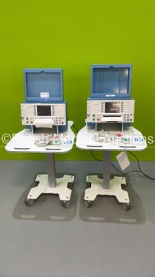 2 x Huntleigh Sonicaid FM800 Encore Fetal Monitors with 2 x US ...