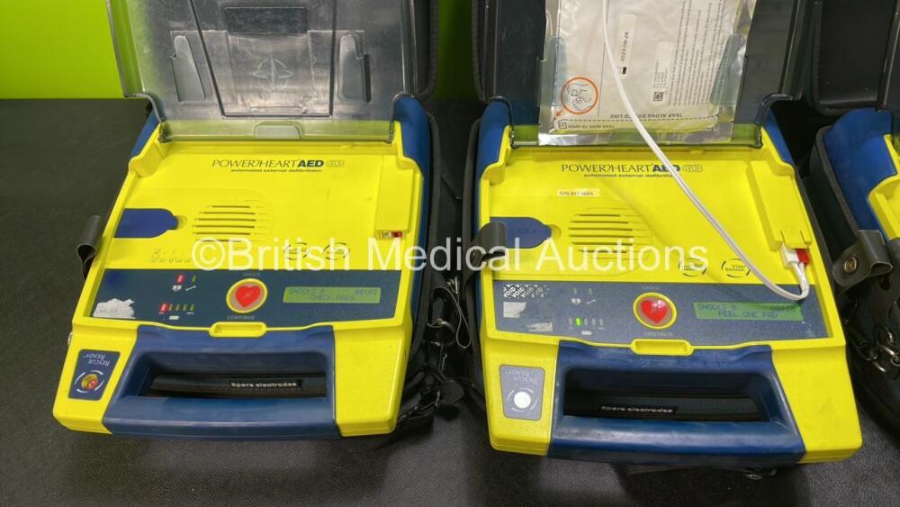 4 x Cardiac Science Powerheart AED G3 Automated External Defibrillators ...