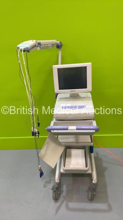 Nihon Kohden Cardiofax V ECG-1150 ECG Machine on Stand with 10 Lead ECG ...