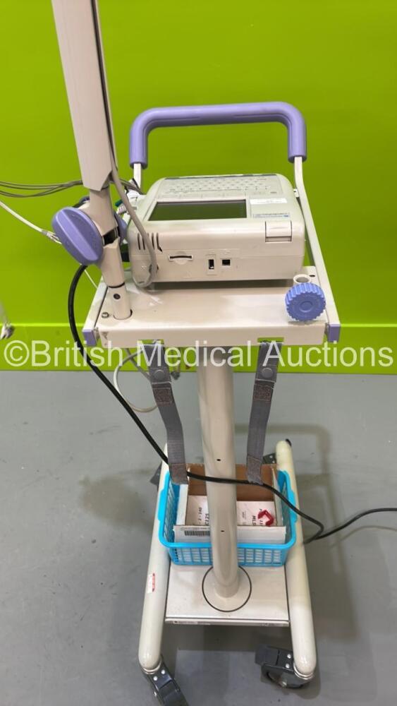 Nihon Kohden Cardiofax S ECG Machine on Stand with 10 Lead ECG Leads ...