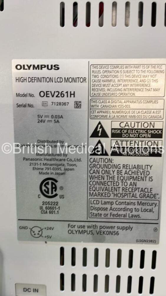 Olympus Stack Trolley with Olympus OEV261H Monitor, Olympus Visera ...