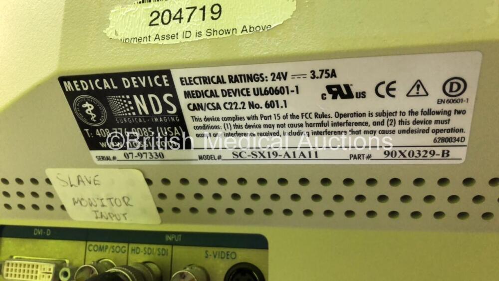 Karl Storz Stack System Including 1 x NDS SC-SX19-A1A11 Monitor, 1 x ...