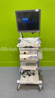 Olympus Stack Trolley with Olympus OEV191H Monitor, Keyboard, Olympus ...