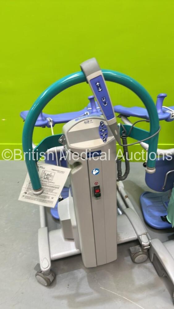 2 x Arjo Sara Plus Electric Patient Hoists with Batteries and ...